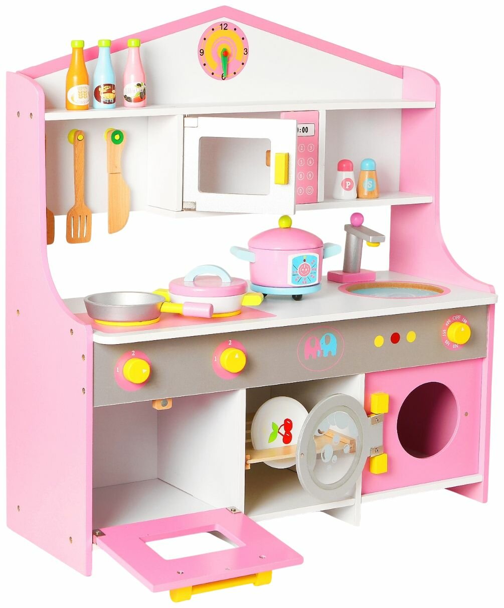 Детский игровой модуль "Универсальная кухня" с аксессуарами, мебель для сюжетно-ролевой игры, юный повар, 62 23 72 см