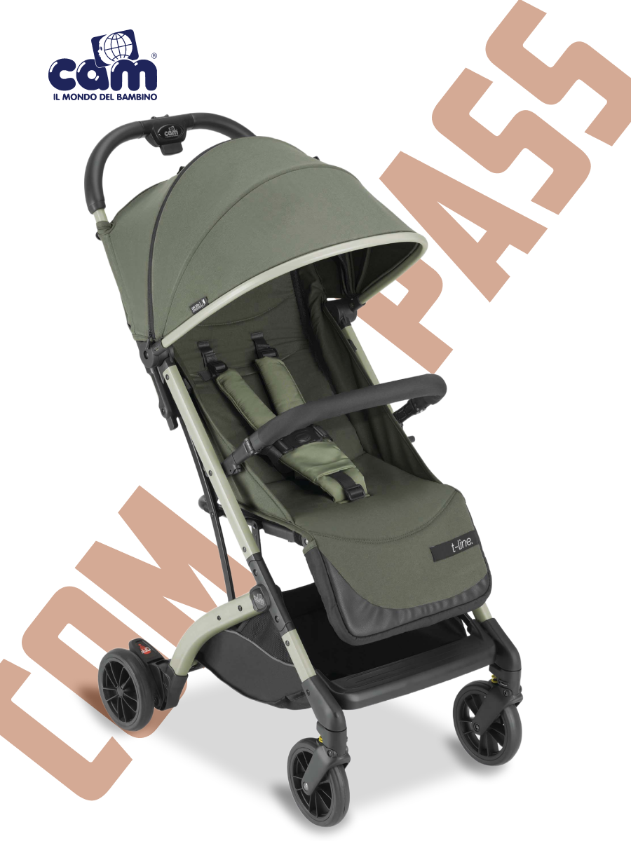 Детская коляска прогулочная CAM COMPASS 2.0 цвет 219 хаки
