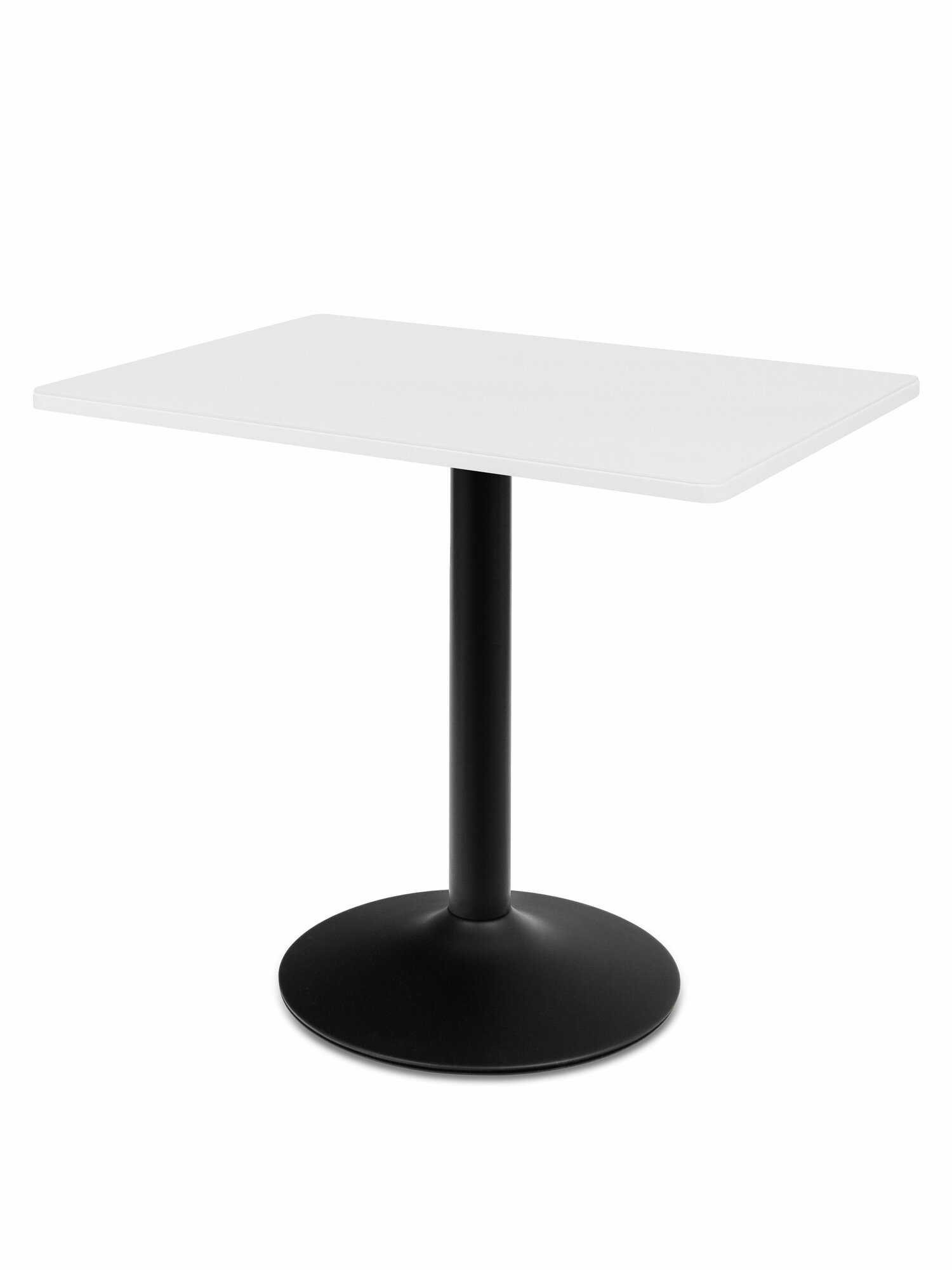 Стол обеденный МДФ+стекло Троя-10 белый/чёрный (900х650)