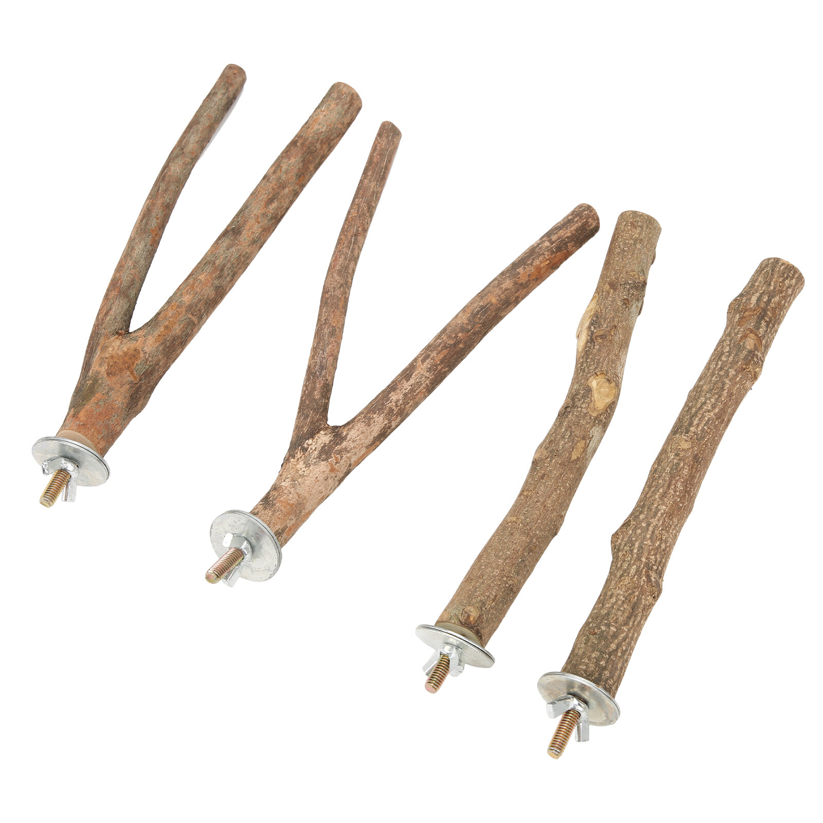 Натуральная деревянная жердочка для птиц, аксессуар для клетки попугая, платформа для лазания и игр. Прочная и безопасная.