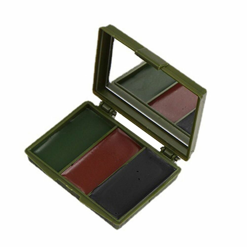 Камуфляжный грим для лица 3 цвета с зеркалом (Mil-tec)