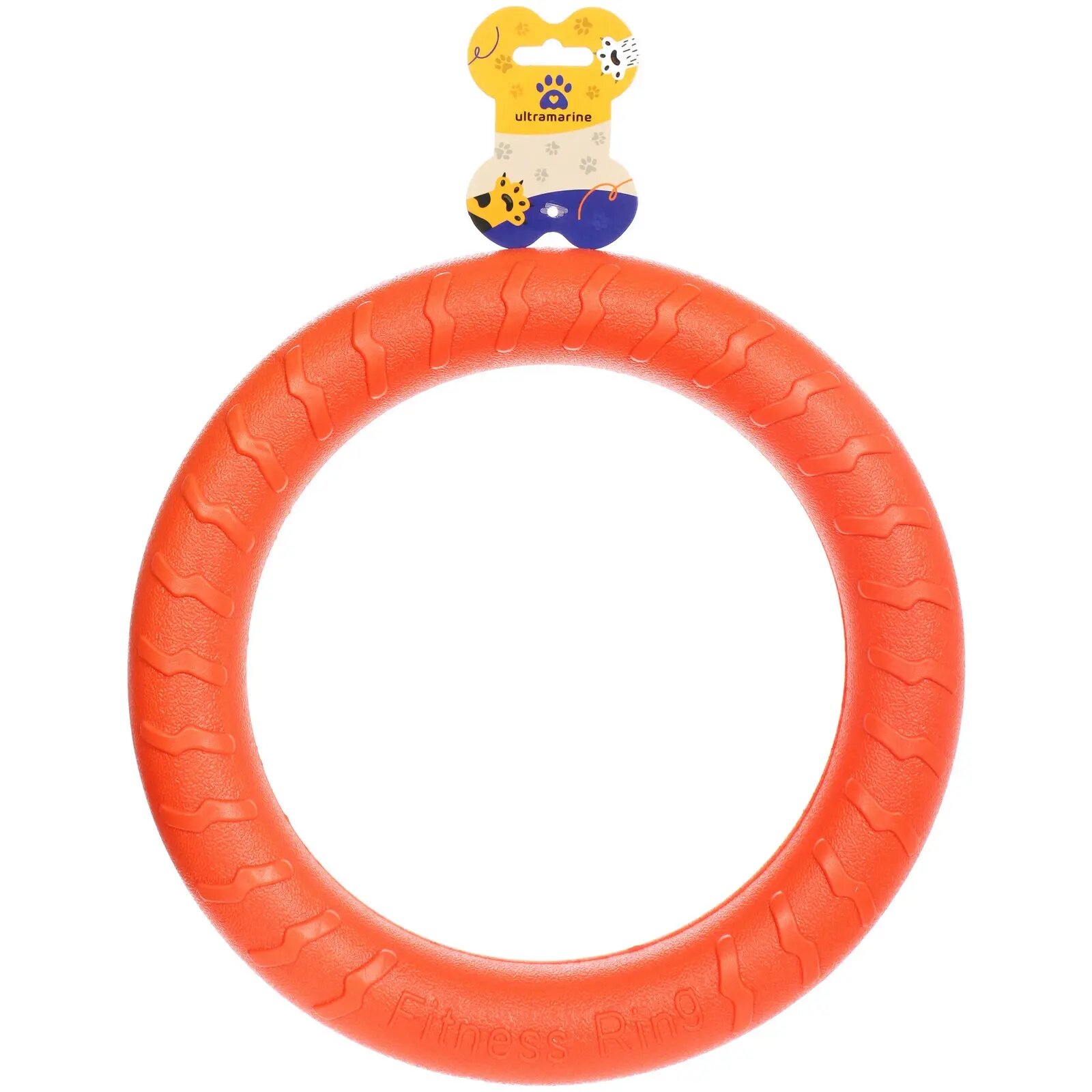 Кольцо-пуллер для собак средних и крупных пород, оранжевое, d - 29см