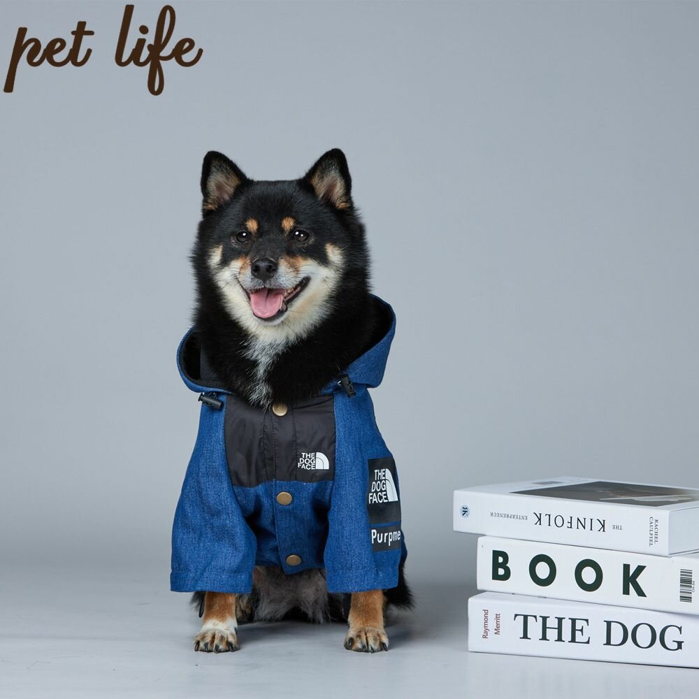 Куртка для собак The Dog Face, джинсовая, повседневная, модная и теплая, ветронепроницаемая.