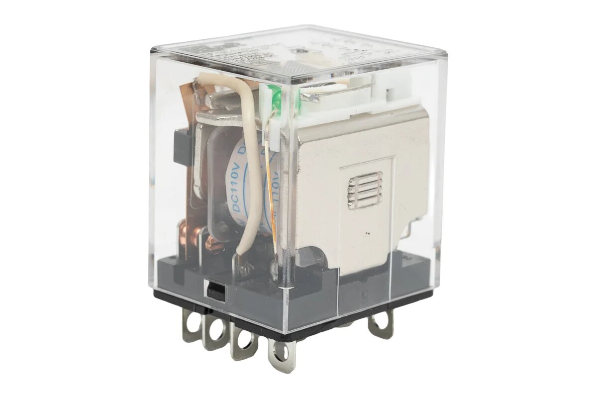 DEKraft Промежуточное реле 3 контакта с LED индикацией, 10А, 110В DC, ПР-102, 23924DEK