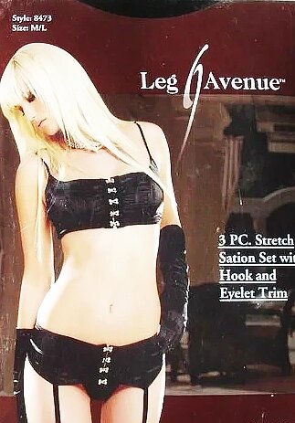 Сексуальный черный комплект от американского бренда Leg Avenue M/L
