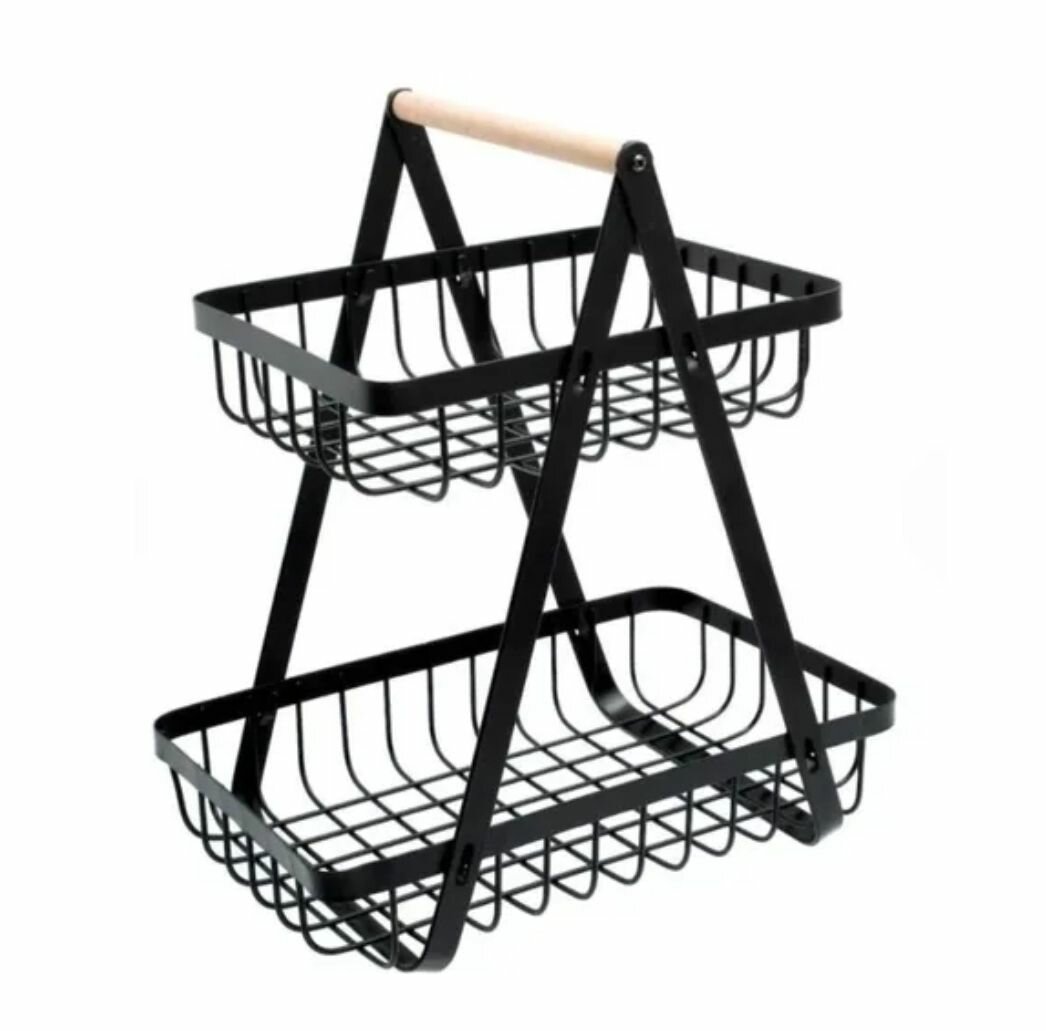 Корзина двухъярусная для фруктов, 22х14х25 см