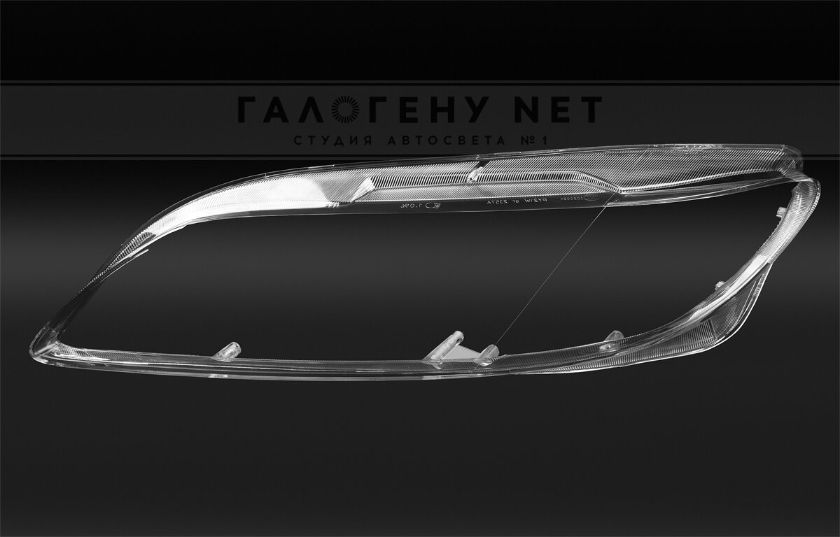 Стекло фары Mazda 6 GG (2004 - 2008 г. в.), левое, поликарбонат, для автомобилей Мазда 6