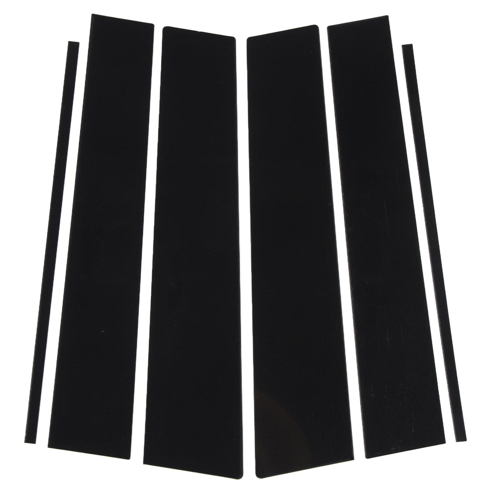 6 Pcs B Pillar Door Trim Molding Glossy Black PC Window Post Protector Cover for Hilux 2015 to 2023