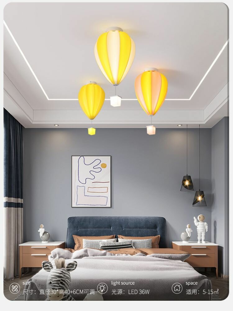 Креативный Мультяшный Потолочный Светильник На Воздушном Шаре. Подходит Для Детских Комнат И Спален. Светодиодное Освещение Для Украшения Дома. -jua