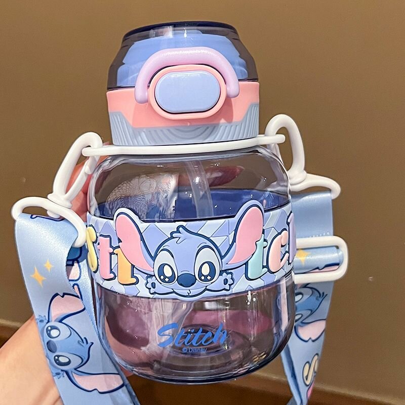 Подлинная стежка 2024 года, новая большая кружка для воды для девочек и детей из тритана, чайник из соломы, портативный летний