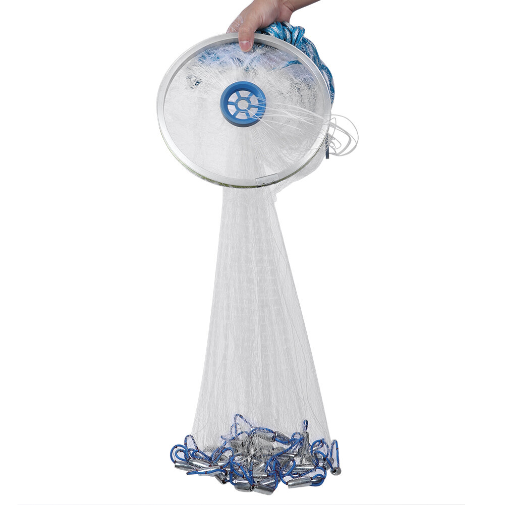 Портативный прочный ручной бросок рыбной сетки сетчатой ловушки ловушки ловушки сети 3,6 метра