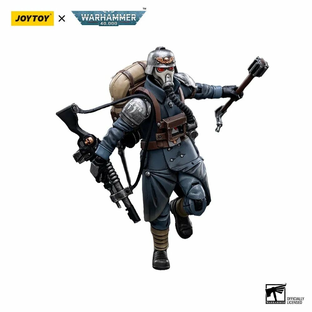 Подвижная фигурка JOYTOY Warhammer 40000 1/18 Astra Militarum Death Korps of Krieg Veteran Squad Guardsman Подарочные модели