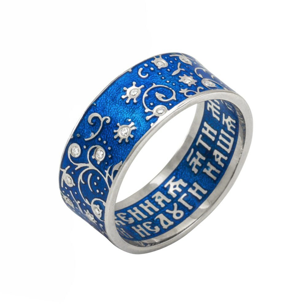 Кольцо широкое, серебро, 925 проба, родирование