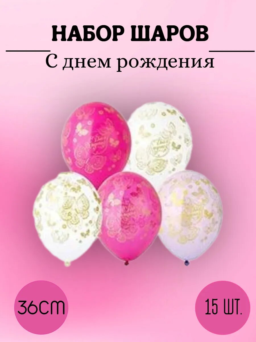 Набор шаров С Днем рождения