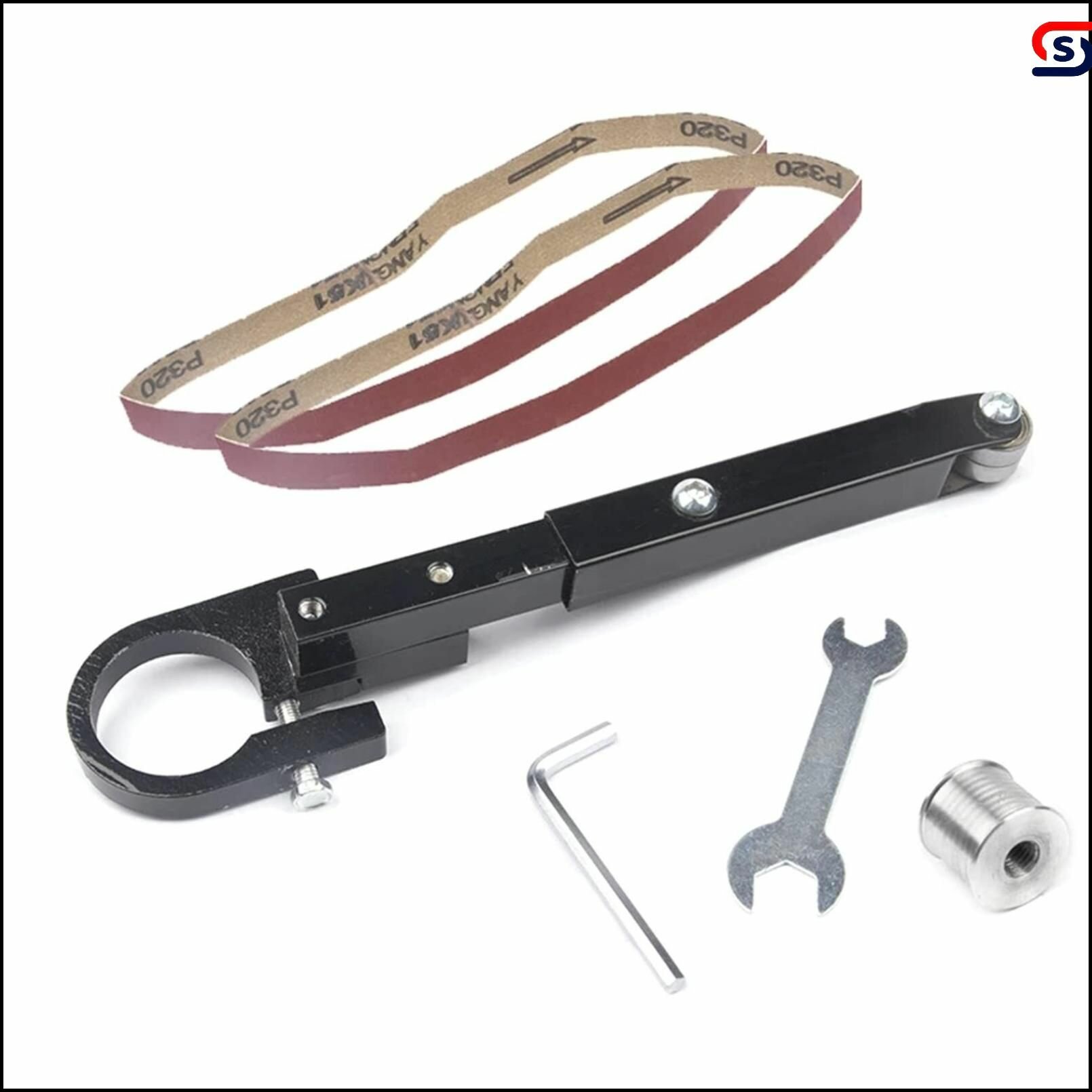 Ленточная шлифовальная насадка для УШМ: адаптер для заточки ножей, полировки дерева и металла, инструмент для мастерской