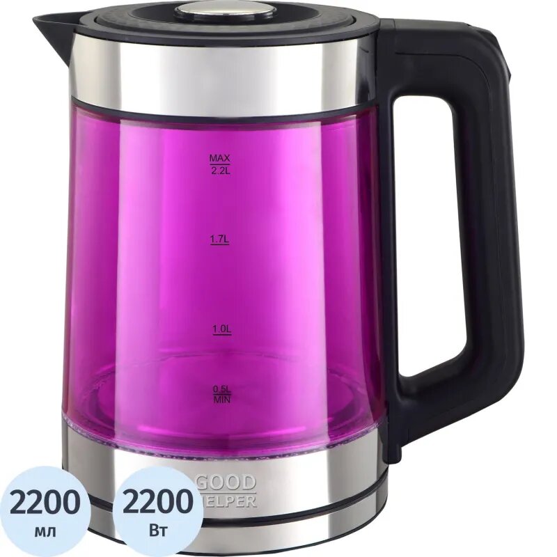 Чайник GOODHELPER KPG-2201 Pink, электрический 2171327 GH-KPG2201PK