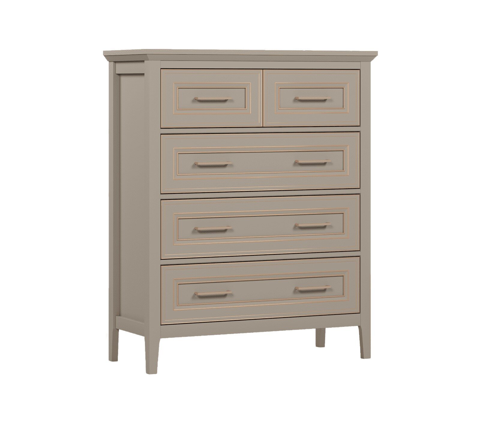 Комод БРВ Мебель CLASSIC KOM5S Глиняный серый Размеры: Высота 1160мм Глубина 405мм Ширина 950мм