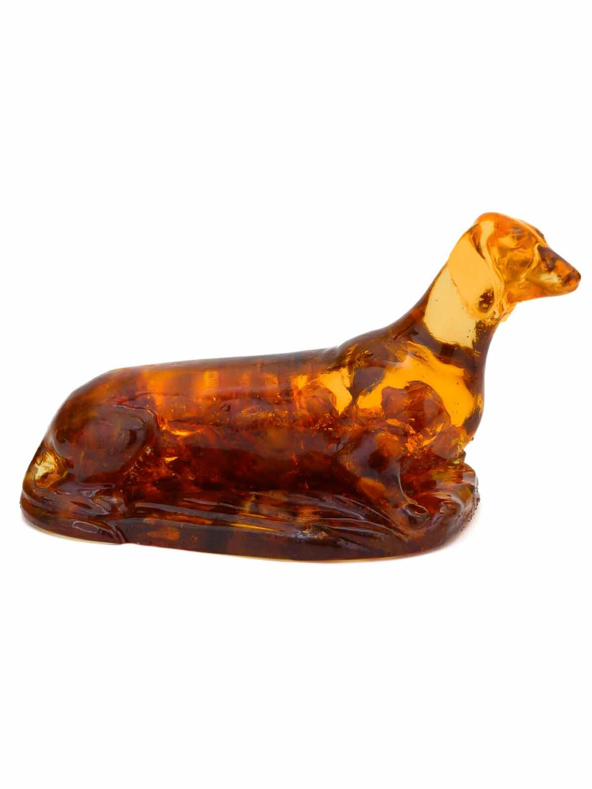 Сувенирная фигурка - Такса, Балтийский Янтарь, 6,0 см