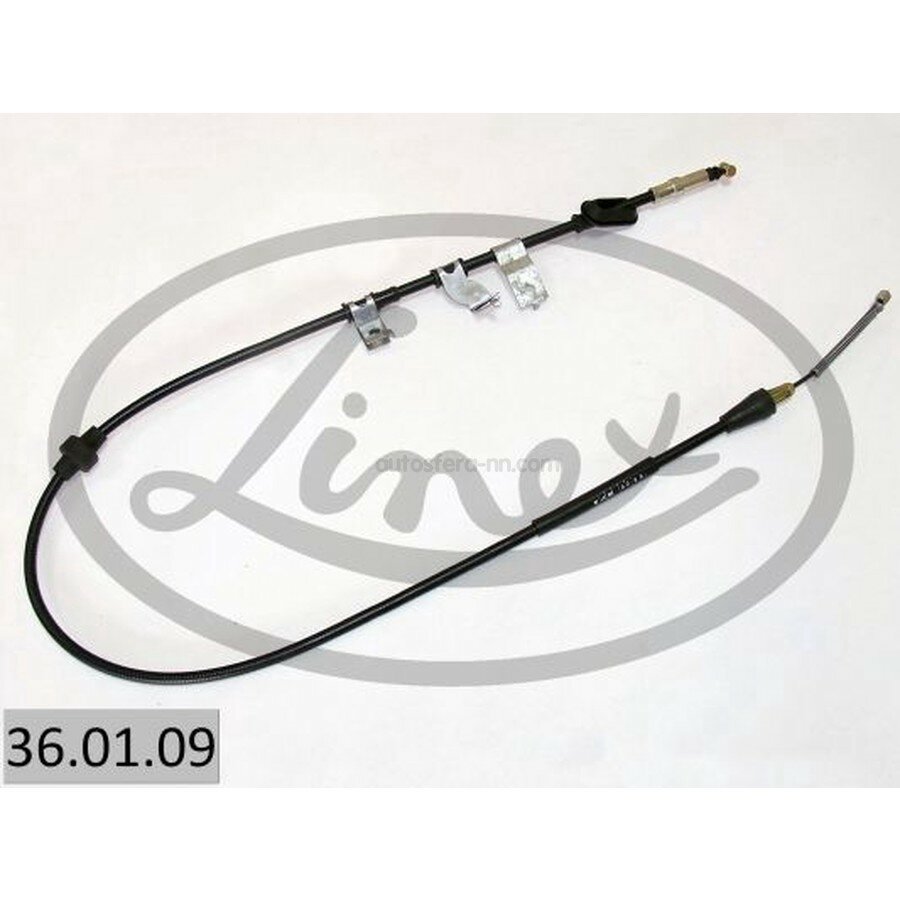 LINEX 360109 Трос стояночного тормоза прав ROVER 400 Series 95- 1485/1320 мм (бараб.)