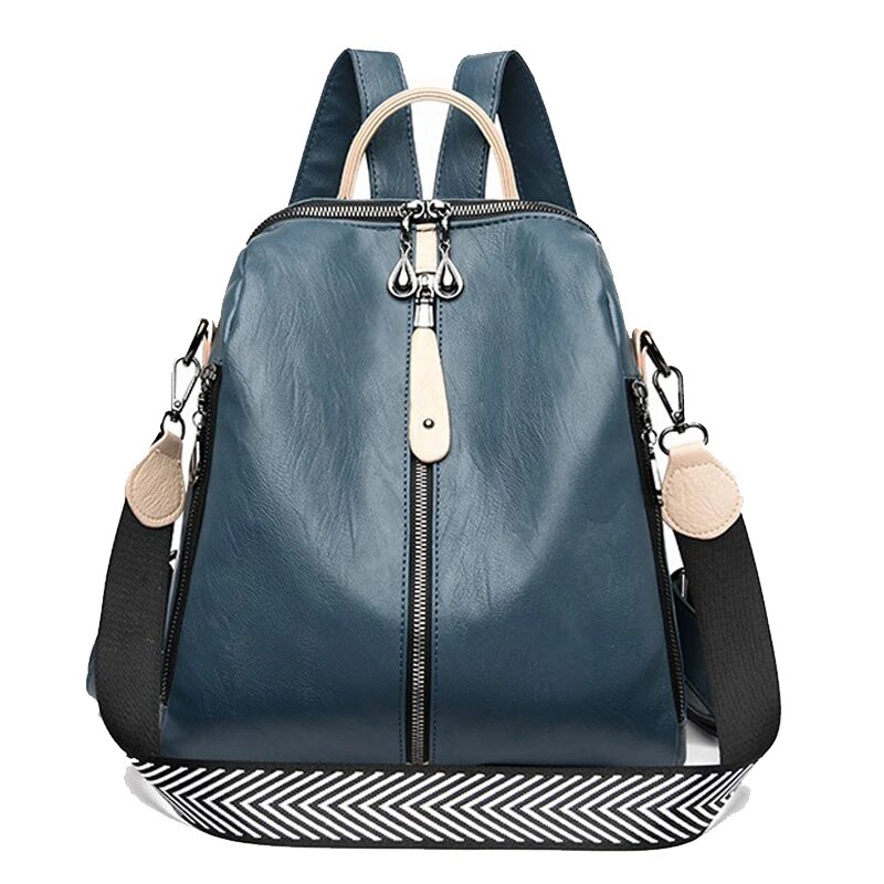 Дизайнерский женский рюкзак из мягкой кожи, прочный кожаный рюкзак, модный вместительный женский дорожный рюкзак