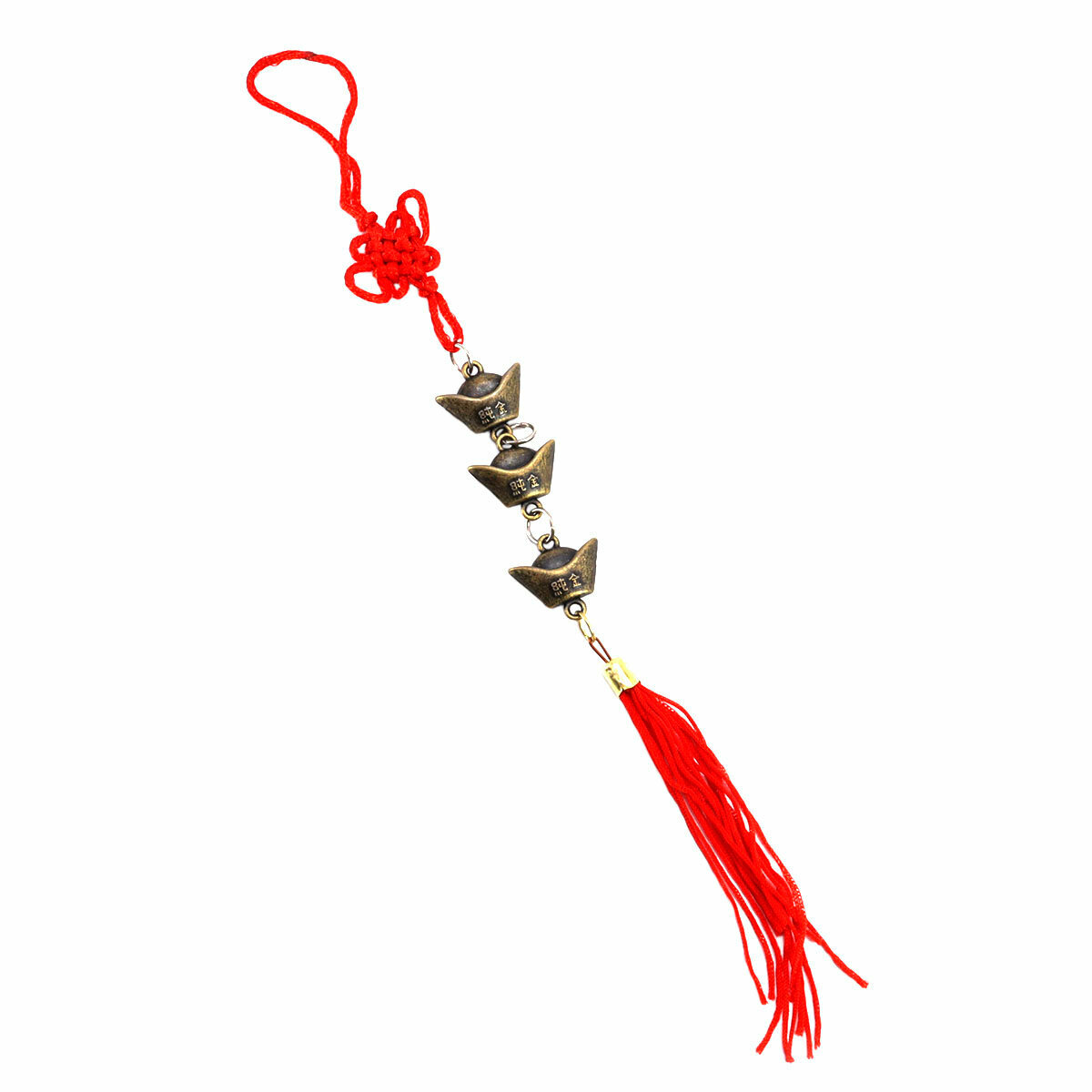 Узел удачи 3 слитка - оберег для привлечения денег SEW120-7A, 1 шт.