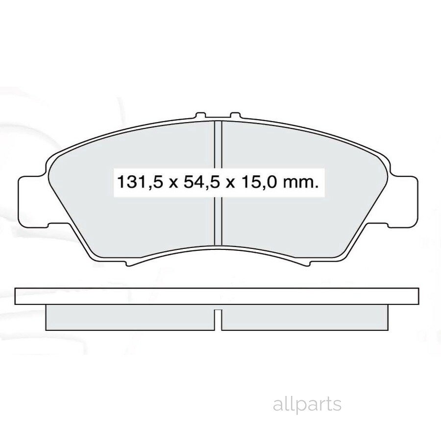 DAFMI D872E Колодка торм. передн. D872E "INTELLI" к-т Honda Civic IV/V/VI; Jazz II/III