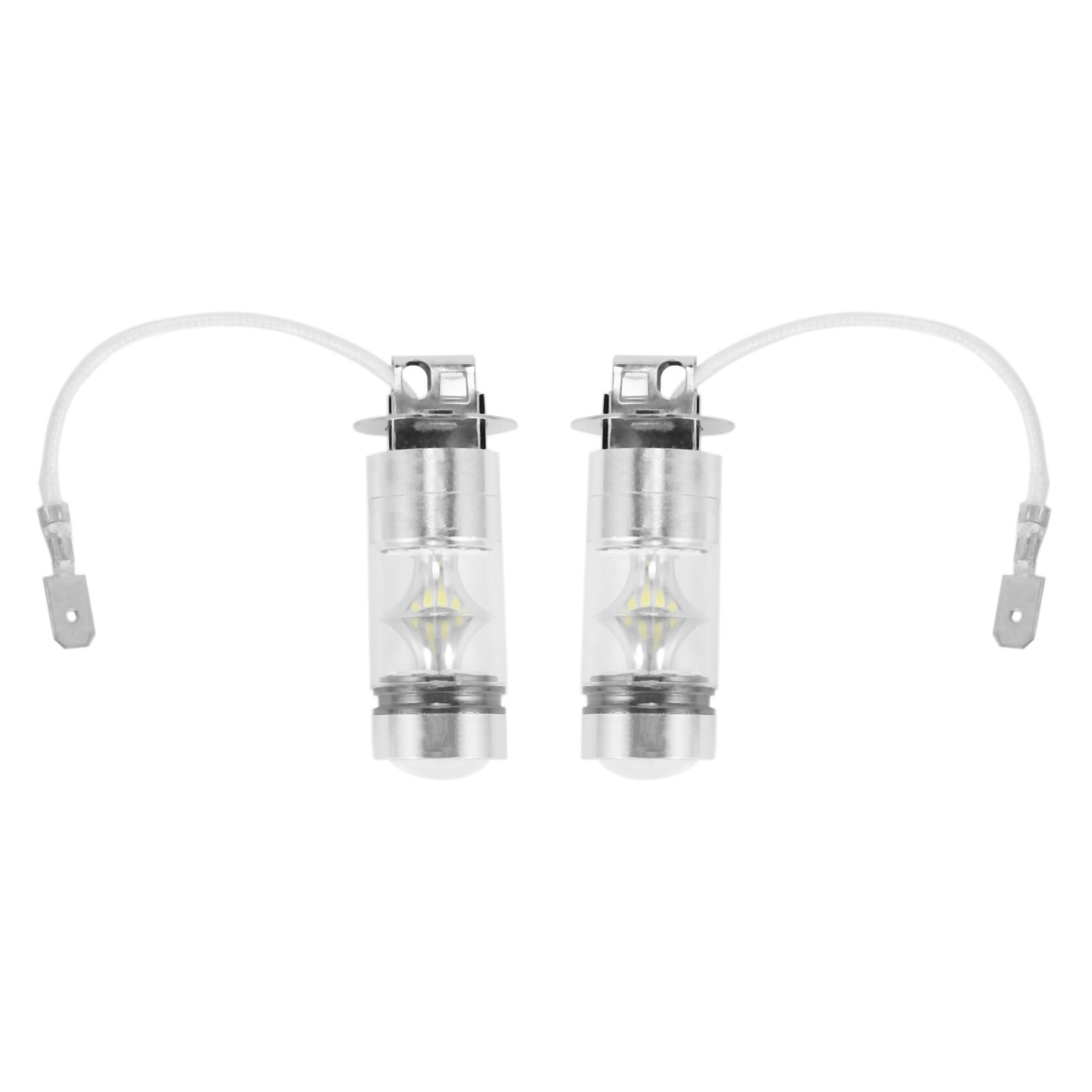 2Pcs 6000K White LED H3 100W 2323 Автомобильная противотуманная фара DRL