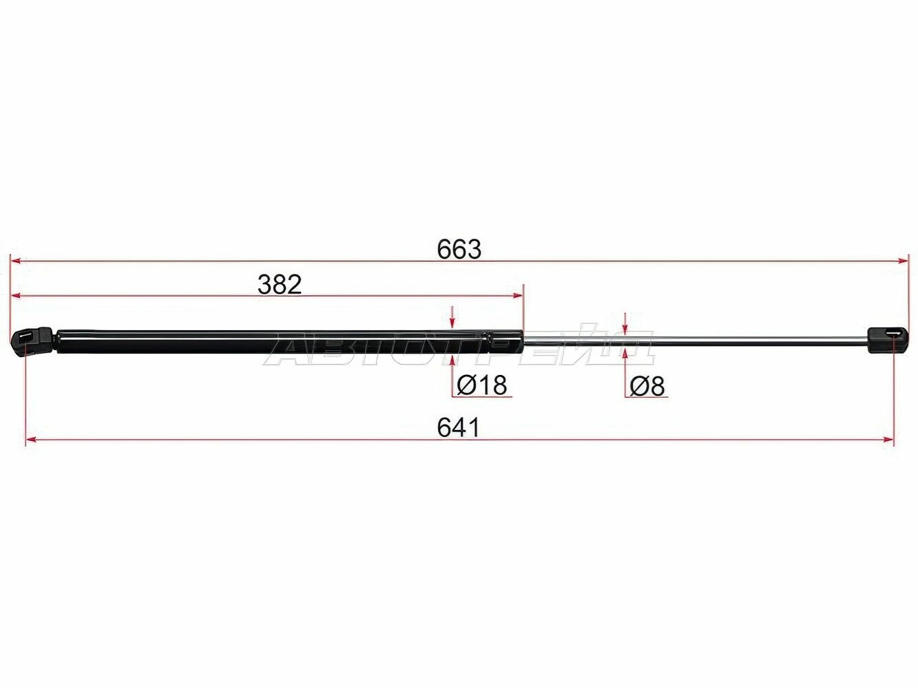 Амортизатор крышки багажника для Мерседес ML 230, 270 CDI, 320, 350, 400 CDI арт STA1637400045 SAT