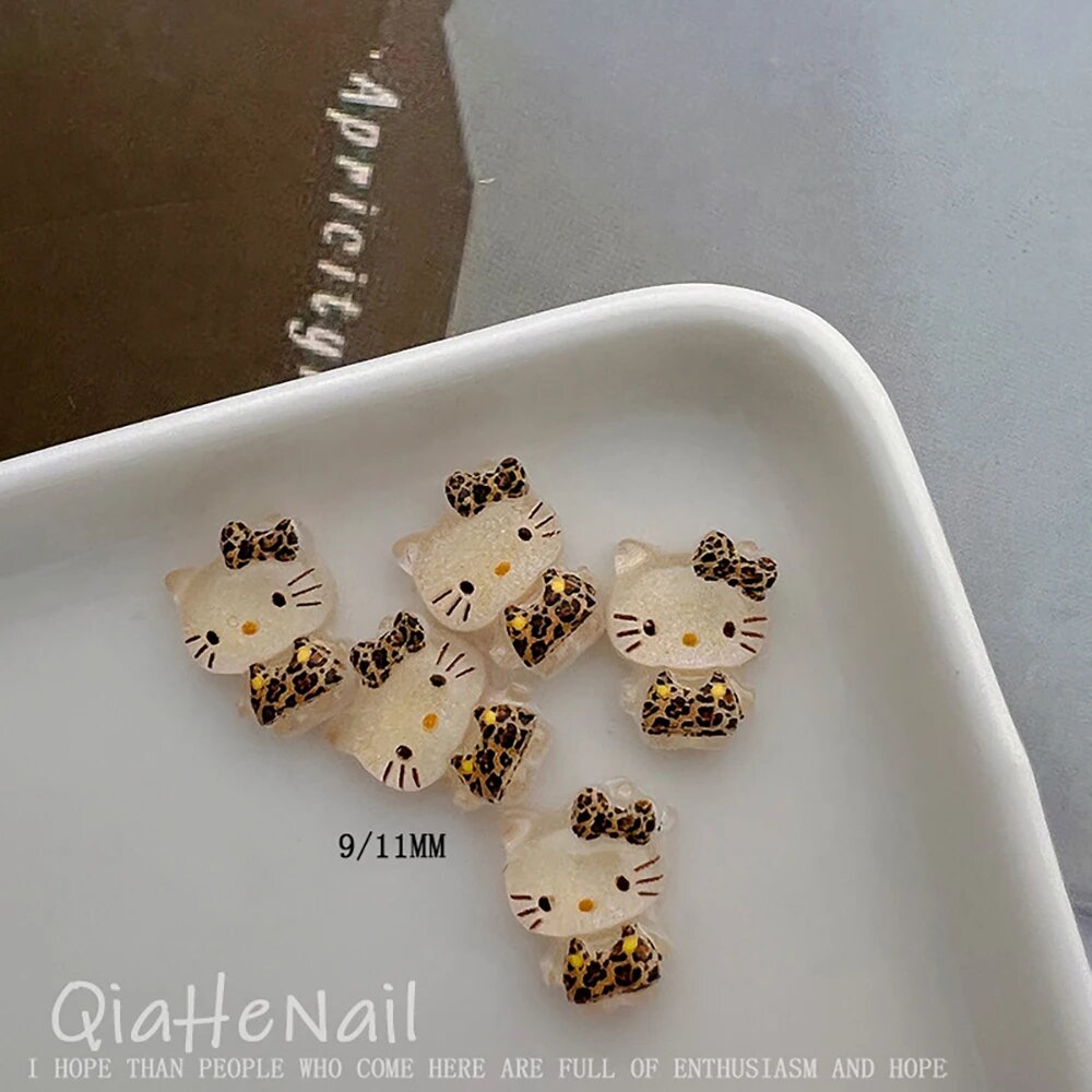 Мини-аксессуары для ногтей MINISO Hello Kitty My Melody Kuromi леопардовый 3