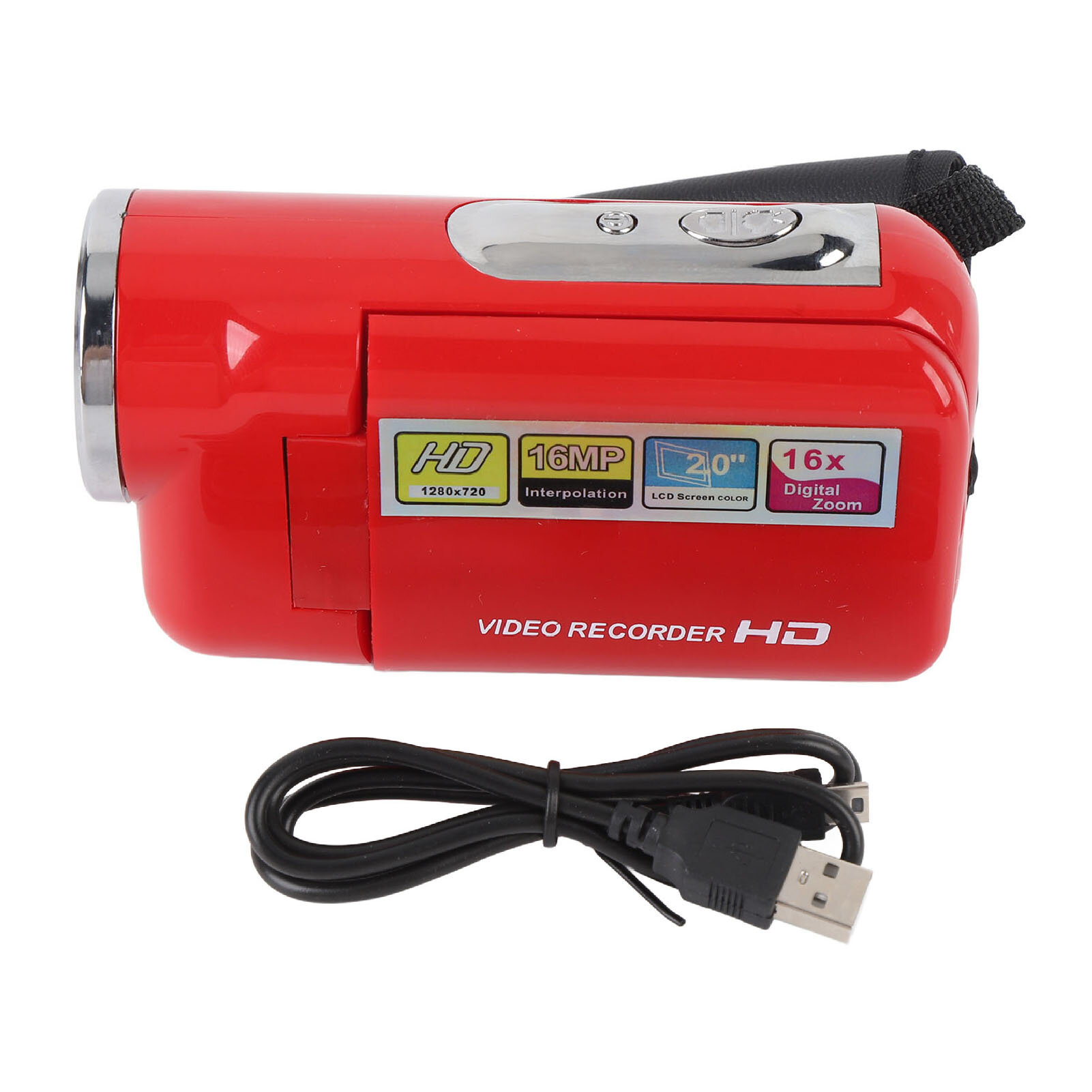 Компактная цифровая камера с 2-дюймовым цветным TFT-дисплеем, 16-мегапиксельным разрешением, 16-кратным зумом, защитой от падения, цифровая видеокамера DV, 64 ГБ памяти — отличный подарок.