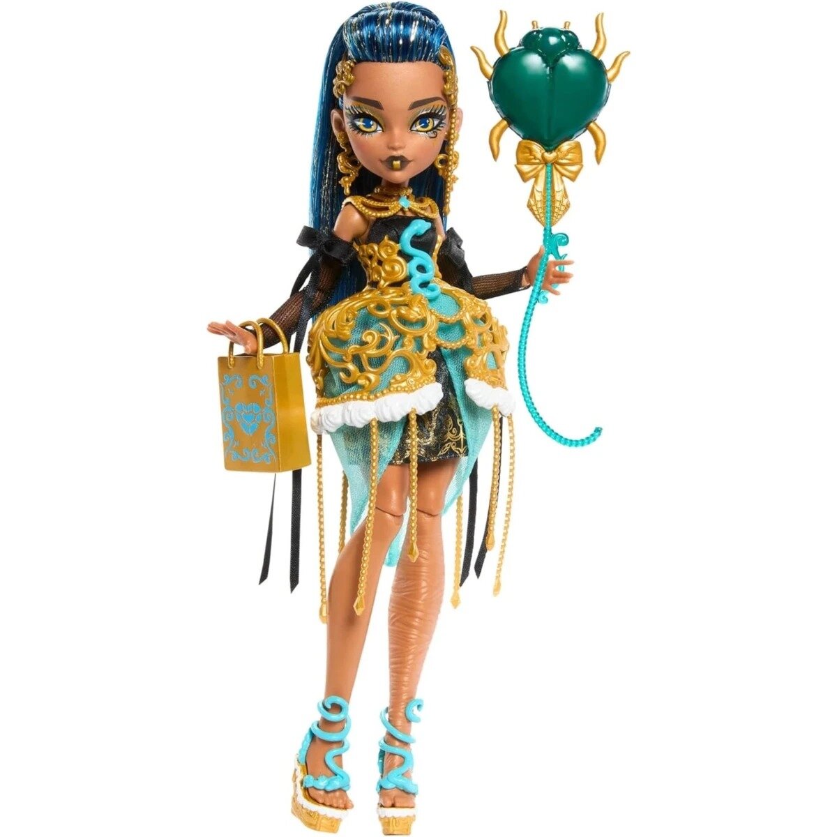 Кукла Monster High Scary Sweet Birthday Cleo de Nile, JBG76 золотистый/голубой