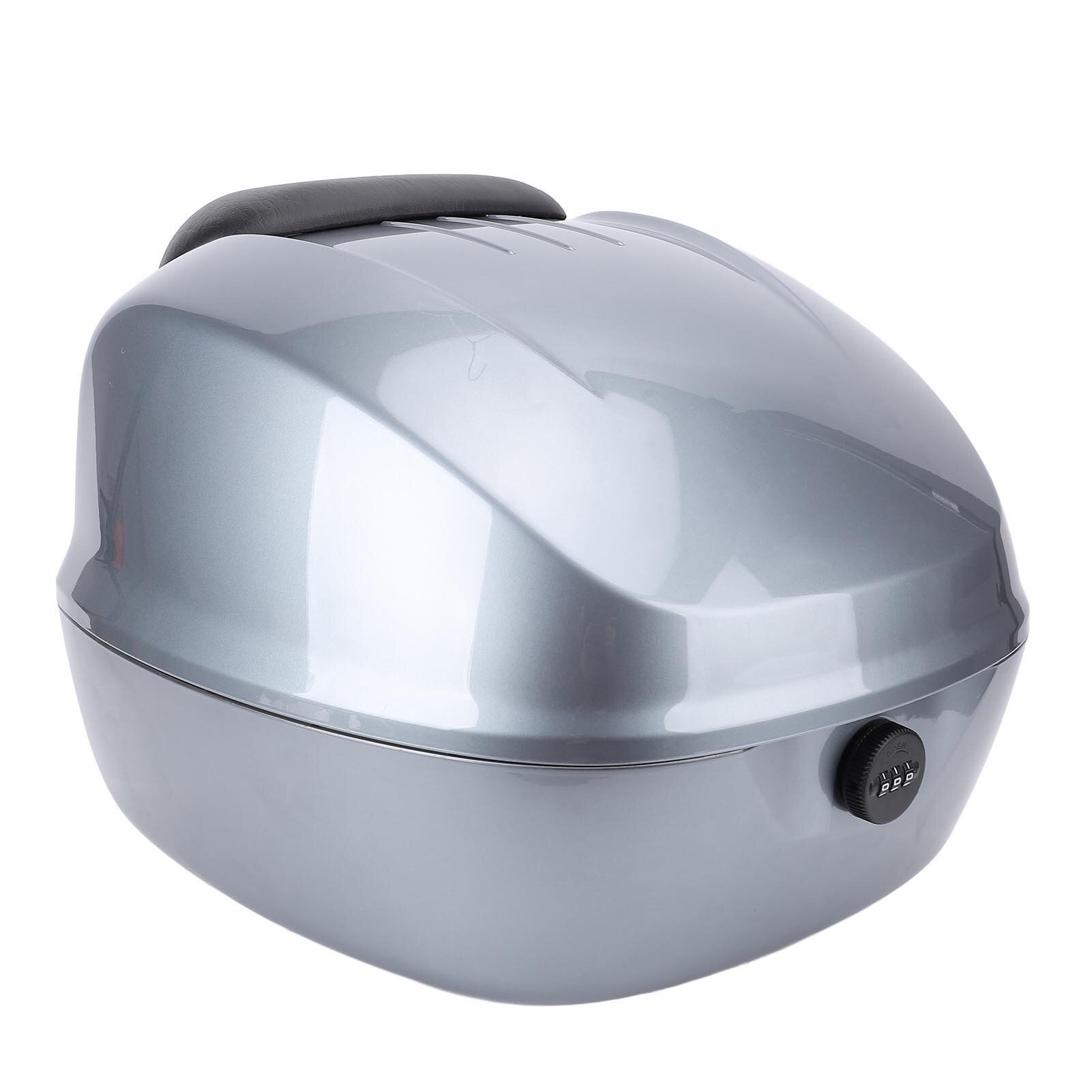 Верхний кофр для мотоцикла с кодовым замком, водонепроницаемый чехол для заднего кофра из АБС-пластика для электровелосипеда, скутера, серый