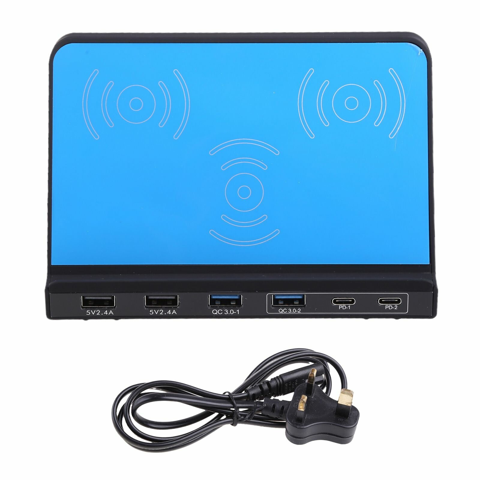 Многопортовое USB-зарядное устройство с поддержкой двух мобильных телефонов для беспроводной зарядки, входное напряжение 100 240 В, аксессуары