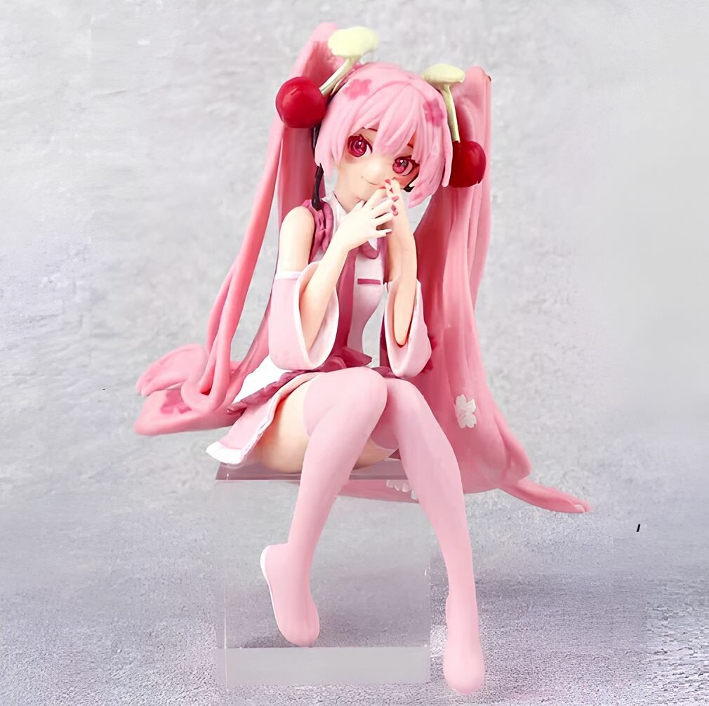 Коллекционная фигурка Мику Хацунэ Сакура 10 см, детализированная модель для поклонников аниме и японской культуры, идеальный подарок для коллекционеров