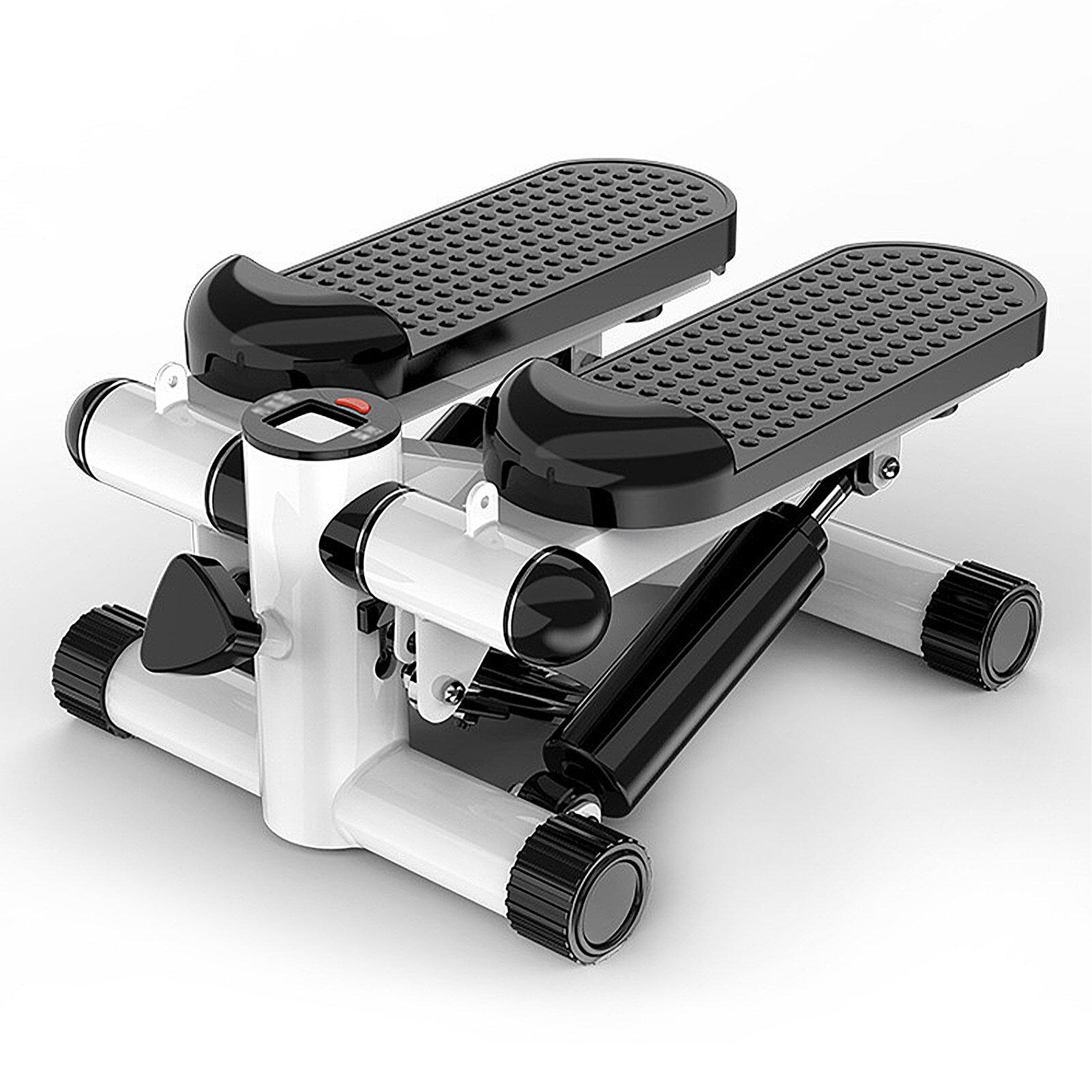 Степпер для домашних упражнений Мини-степпер с эспандерами Фитнес-степпер с ЖК-монитором Компактное оборудование для тренировок Грузоподъемность 240 фунтов
