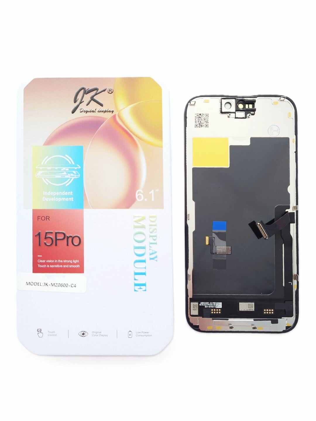 Дисплей (LCD) для iPhone 15 Pro+Touchscreen black (In-Cell JK)