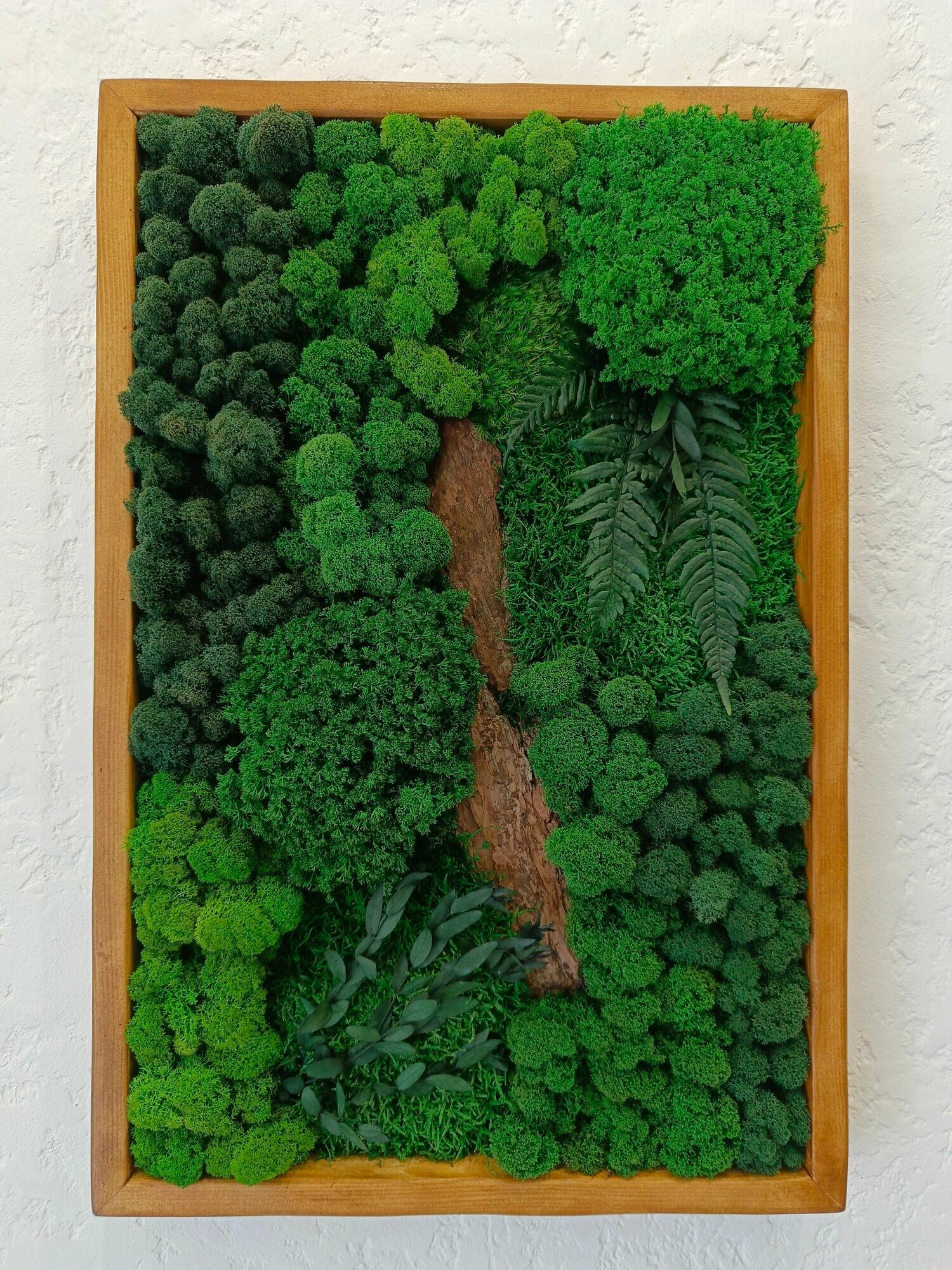 Панно / картина из мха/ 60*40/ Прелесть "орех"