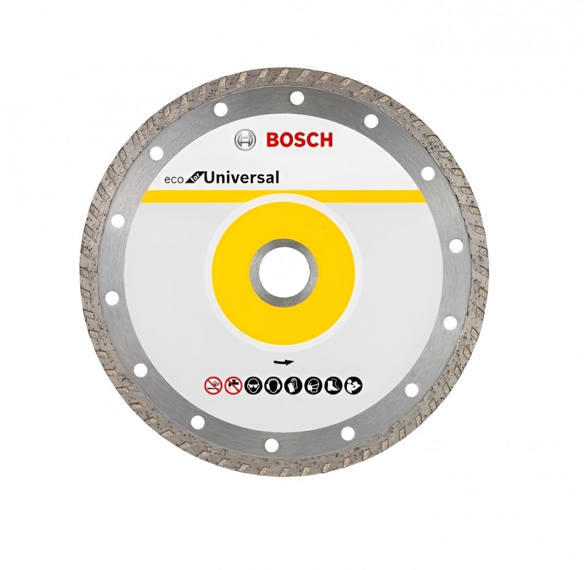Диск алмазный BOSCH ECO Turbo 2608615036, универсальный, сухой рез, посадочный 22,2 мм