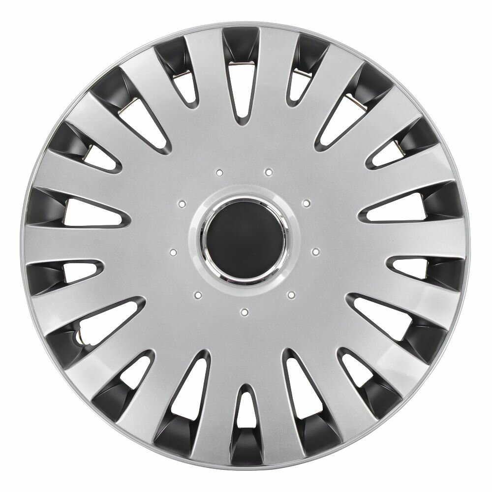 ARNEZI Колпаки R14 Vega 4шт (серебристо-черно матовые) ABS-пластик A0702057