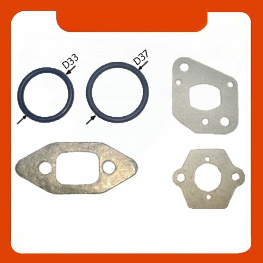 Комплект прокладок с уплотнительными кольцами маслобака и бензобака подходит к бензопилам Partner 350, 351, 352, 370, 371, 390, 401, 420 (замена для 5300696-08)