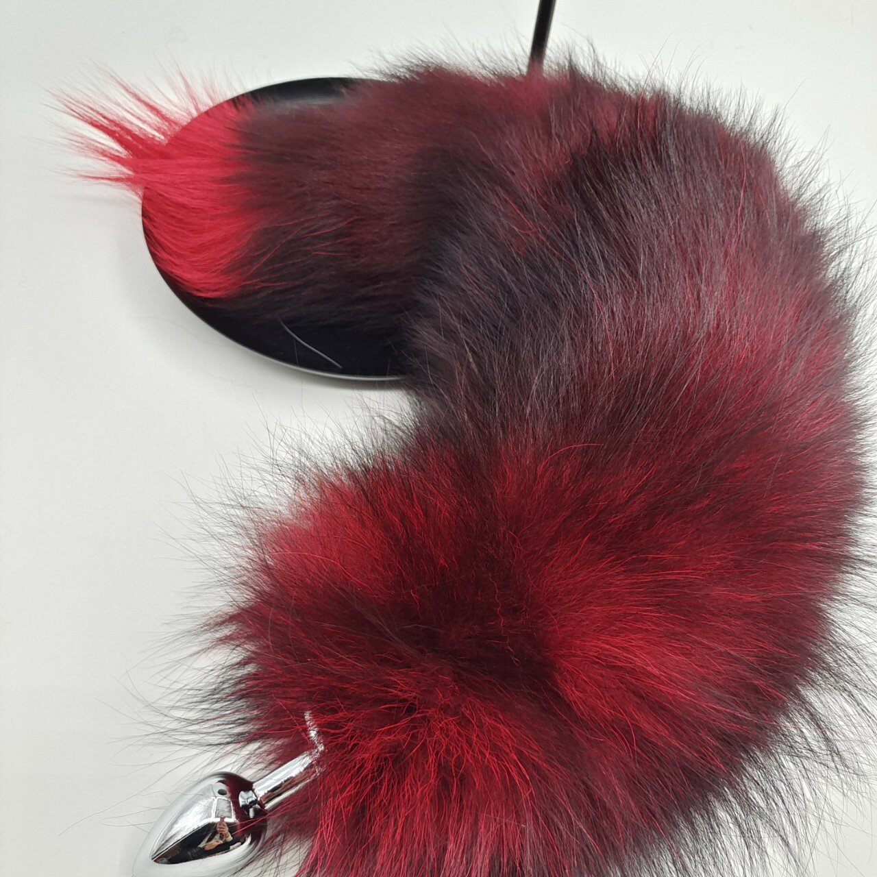 Черный и красный мастурбация анальный sm секс игрушки cos реквизит вибрация качели женский задний сад лисий хвост анальная пробка