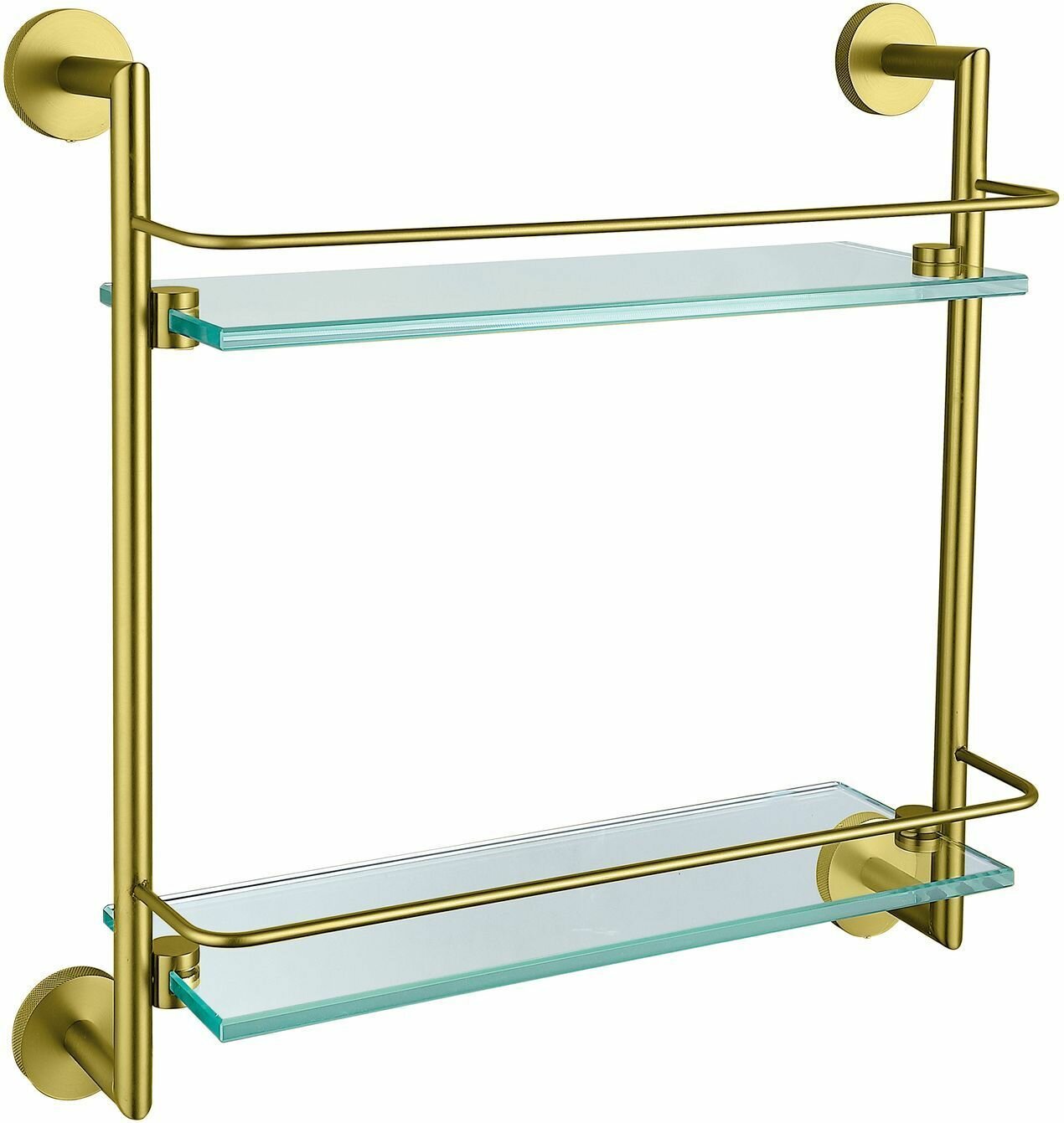 Полка для ванной Allen Brau Priority 6.31015-GB, золото, настенная, стеклянная, широкая