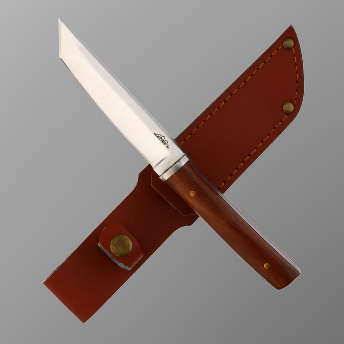 Нож-танто в оплетке, в дереве, клинок 9,8см, материал лезвия сталь 420