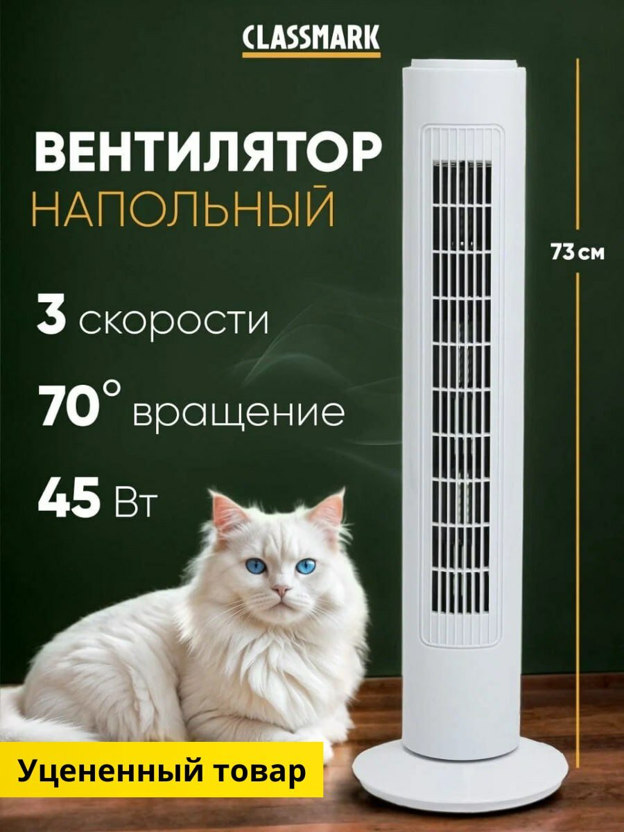 Вентилятор Classmark WJ24082104, напольный, безлопастной, 45 Вт
