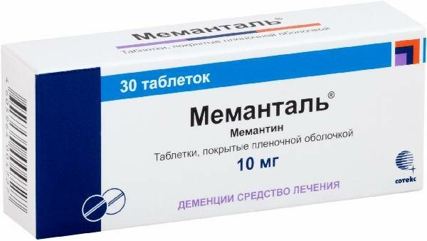 Меманталь, таблетки покрыт. плен. об. 10 мг, 30 шт.