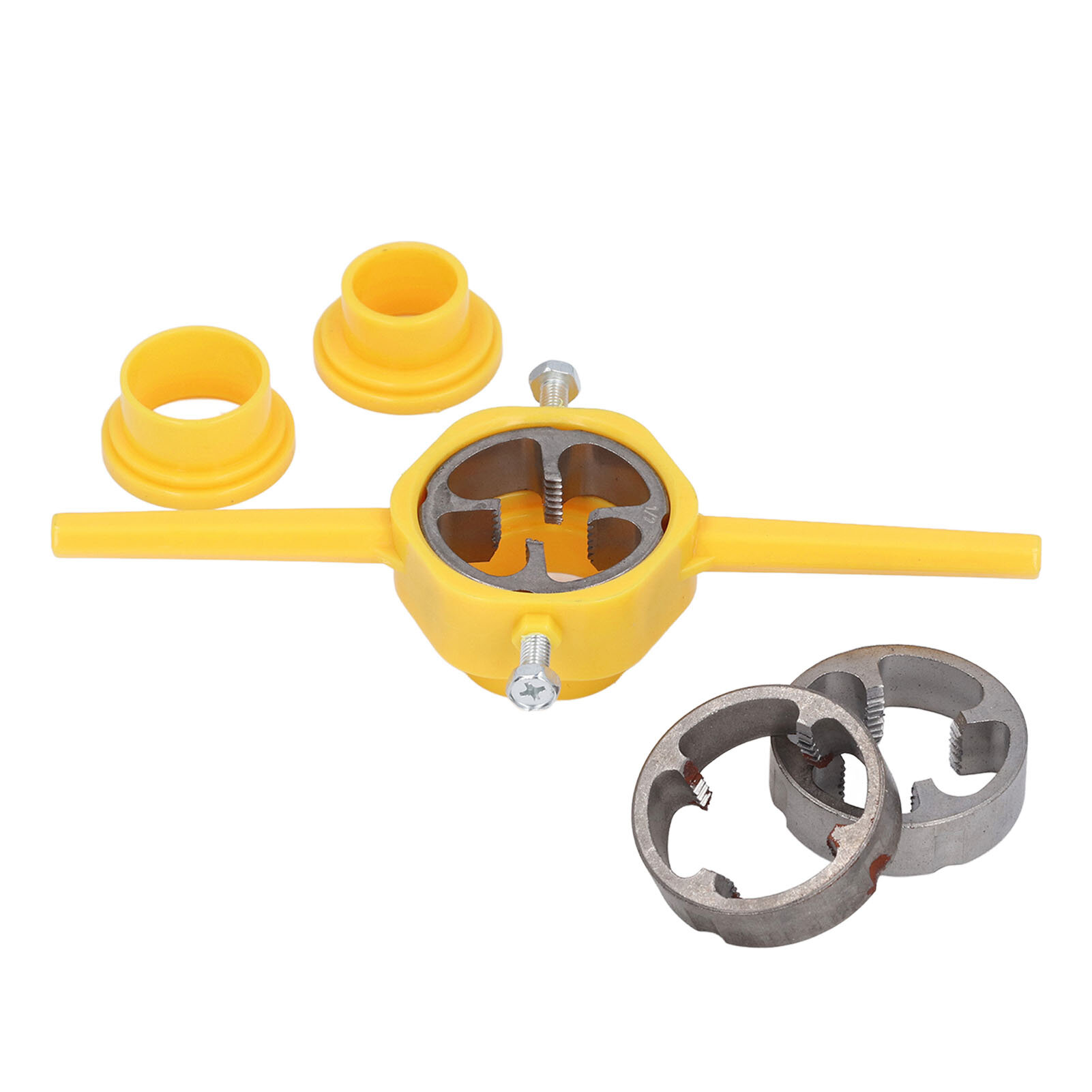 Набор из 6 инструментов для нарезания резьбы, сантехнический инструмент для труб из ПВХ с плашками NPT 1/2 дюйма, 3/4 дюйма, 1 дюйм