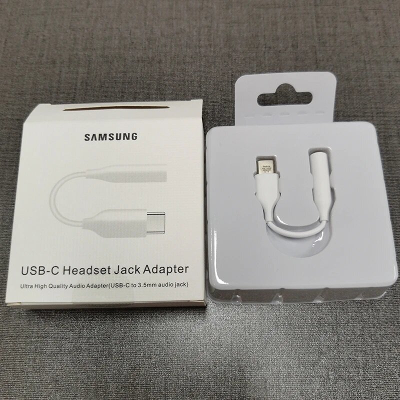 Для Samsung Type C 3,5 Jack Кабель для наушников USB C к 3,5 мм AUX Адаптер для наушников Galaxy S24 S23 S22 S21 S20 Z Flip Fold 6 5 4 3 1pcs White with box