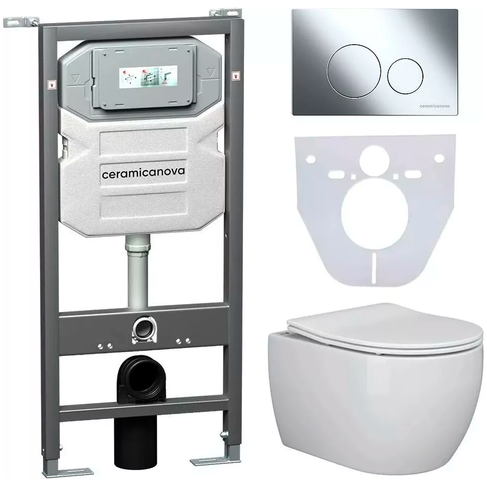 Унитаз с инсталляцией Ceramicanova Play CN3001_1001CH_1000