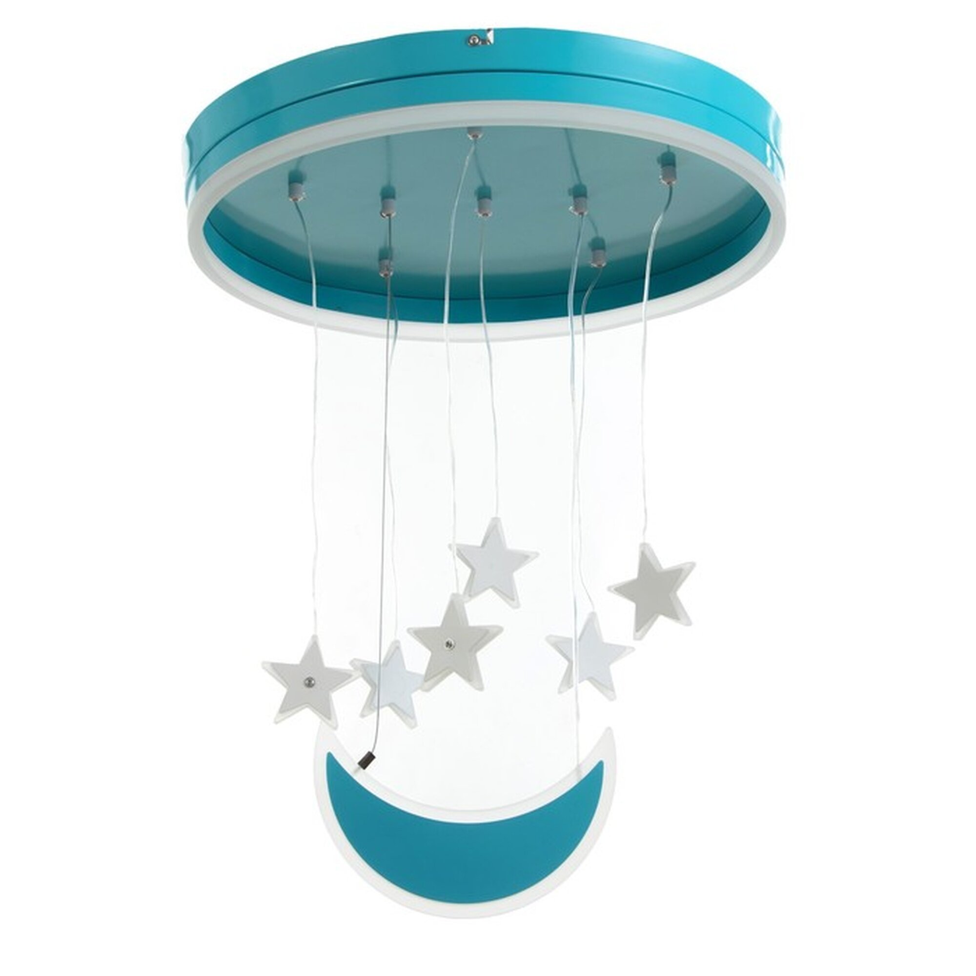 Люстра BayerLux "Лунный свет", LED, 58 Вт, синяя, для детской, IP20, 50x50x60 см
