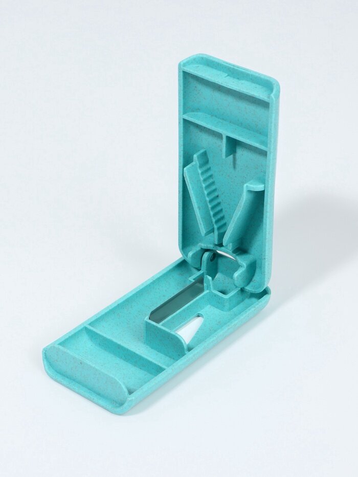 Таблетница с разделителем таблеток, одна секция 8×4×1.5 см цвет микс